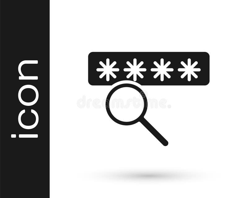 Grey Password Protection and Safety Access Icon Isolated on Grey ...