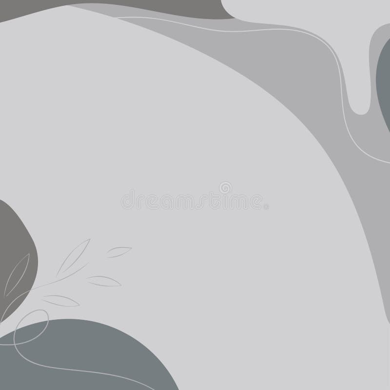 Grey Pastel Background with Abstract Hand Drawn. Stock Vector ...