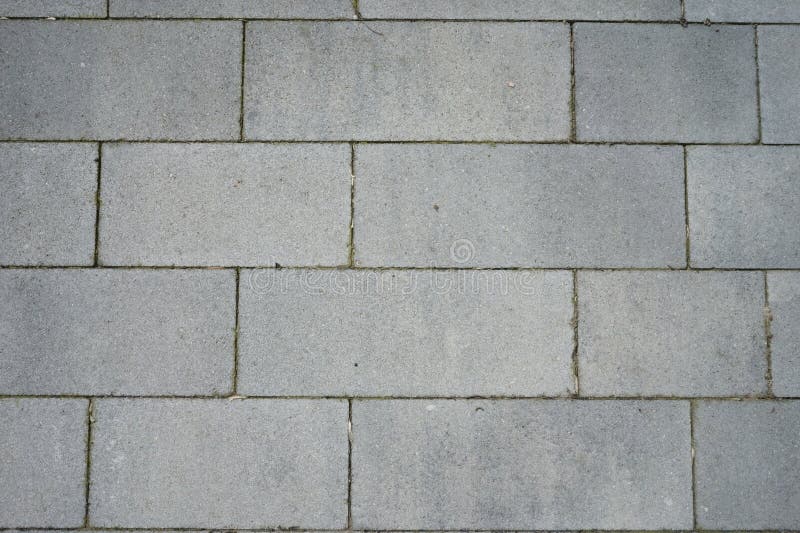 Grey Paving Bricks. Walking Path Made with Grey Bricks Stock Photo ...