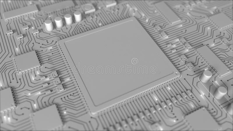 Conceptual Circuit Board S and Signals. Stock Video - Video of digital ...