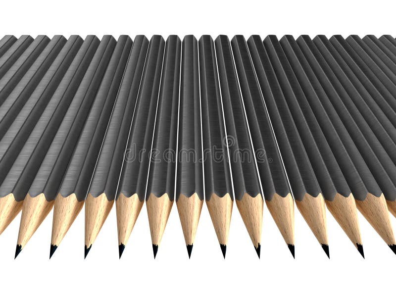 Grey pencil tips stock illustration. Illustration of school - 12186813