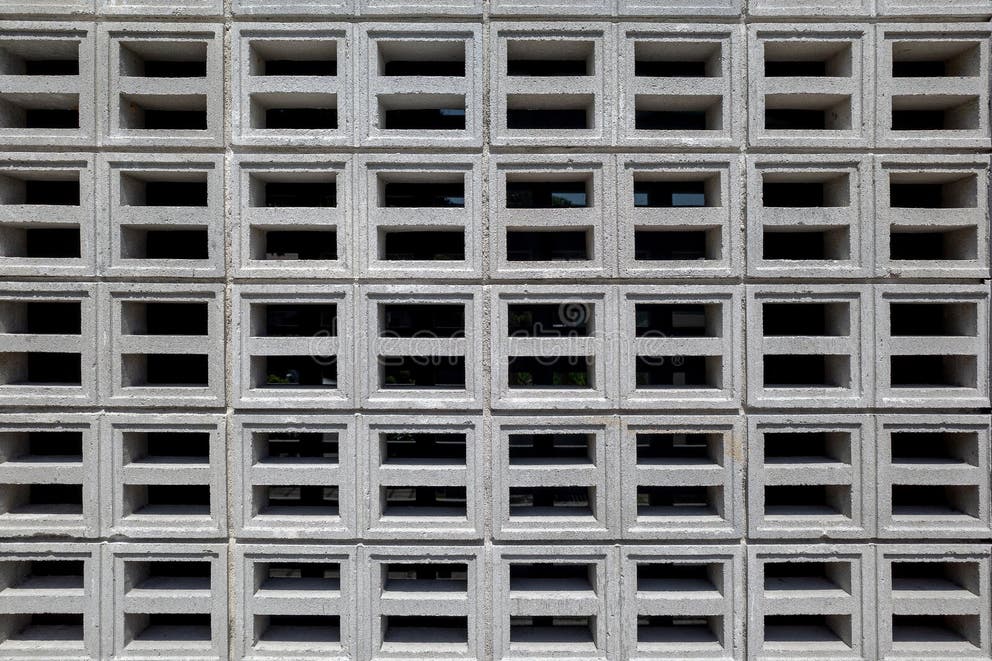 Grey Perforated Bricks with Air Gaps by the Side of a Building Stock ...
