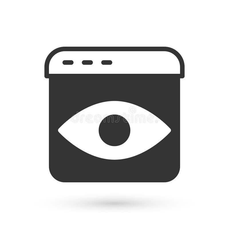 Grey Personal Information Collection Icon Isolated on White Background ...