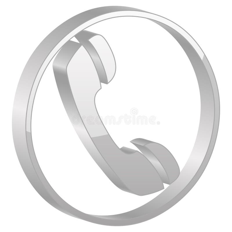 Grey phone symbol stock vector. Illustration of communication - 7736424