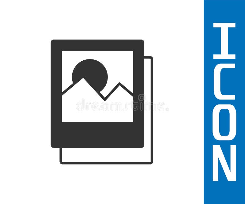 Grey Photo Frame Icon Isolated on White Background. Vintage Empty ...