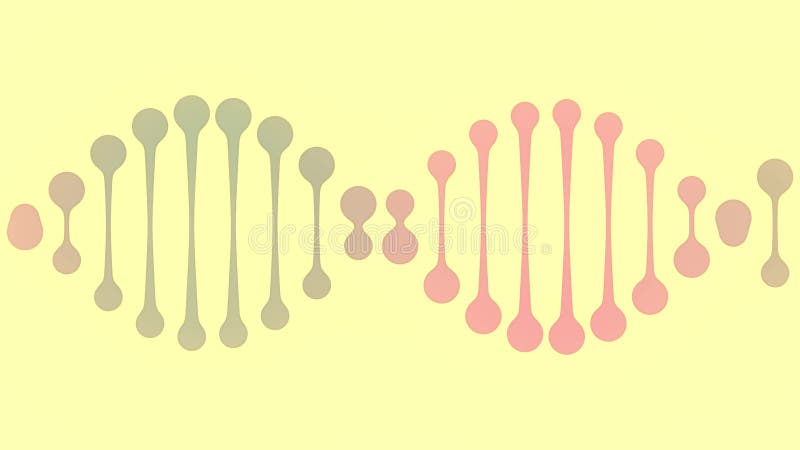 Grey and Pink DNA Icon on Yellow Background. Conceptual Loopable ...
