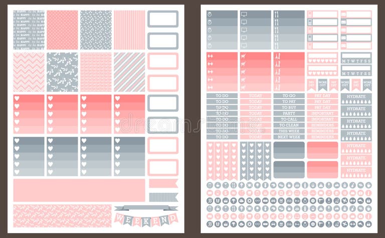 Monthly Planner Printable Stock Illustrations – 13,047 Monthly Planner ...