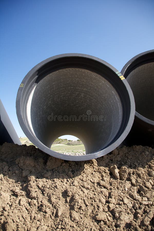 Grey pipe stock image. Image of canal, tube, black, work - 18690677