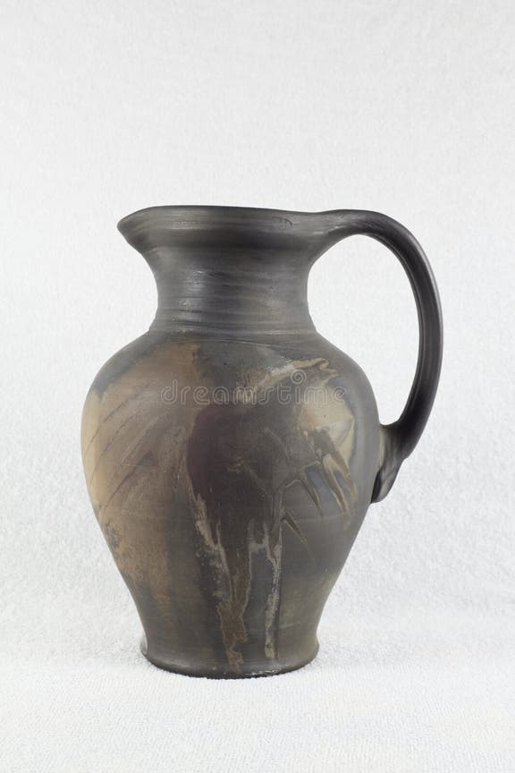 Grey pitcher stock image. Image of dark, kiln, black - 23152597