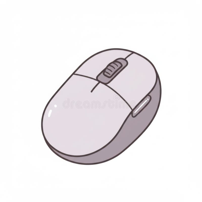 Grey Pixel Art Computer Mouse Illustration Stock Illustration ...
