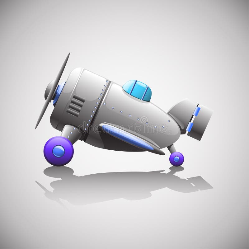 Grey plane stock vector. Illustration of airplane, agriculturial - 36633681