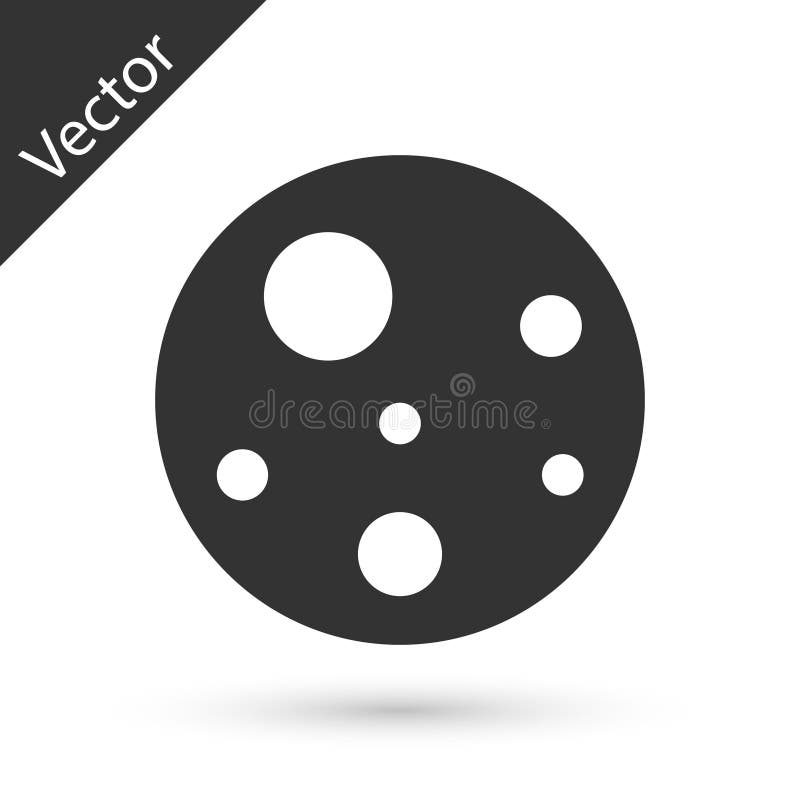 Grey Planet Earth and Radiation Symbol Icon Isolated on White ...