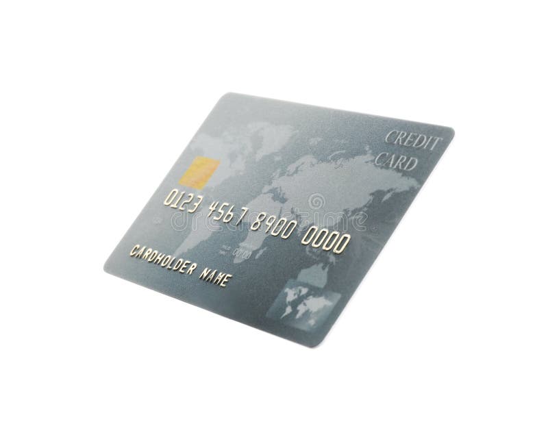 Grey Plastic Credit Card Isolated Stock Image - Image of business ...