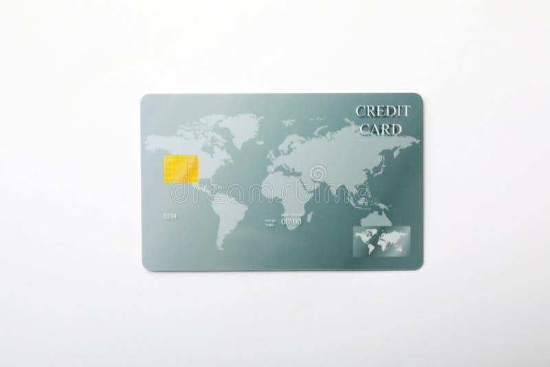 Grey Plastic Credit Card Isolated Stock Image - Image of plastic ...