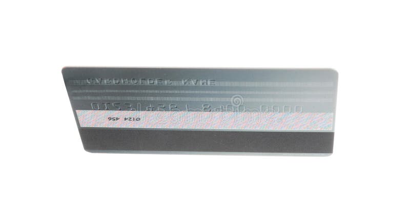 Grey Plastic Credit Card Isolated Stock Image - Image of payment ...