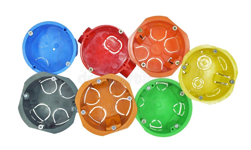 Grey Plastic Electrical Junction Stock Image - Image of junction ...