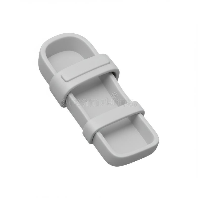 Grey Plastic Foot Orthopedic Device with Straps Stock Illustration ...