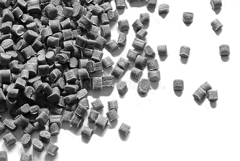 Grey plastic granulate stock photo. Image of grain, labour - 14229180