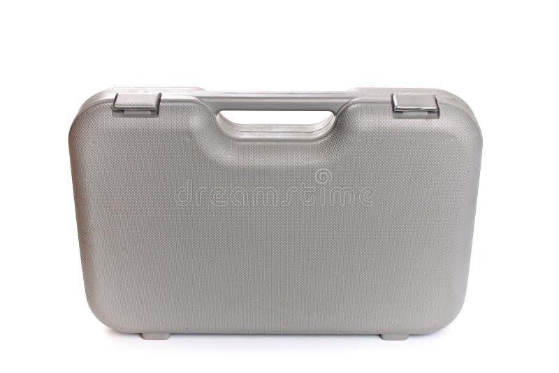Grey Plastic Tool Box Isolate White Background Stock Photos - Free ...