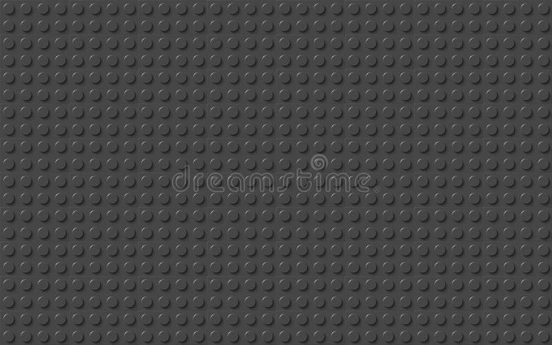 Grey Plastic Toy Blocks. Modern Vector Bricks Background. Plastic ...
