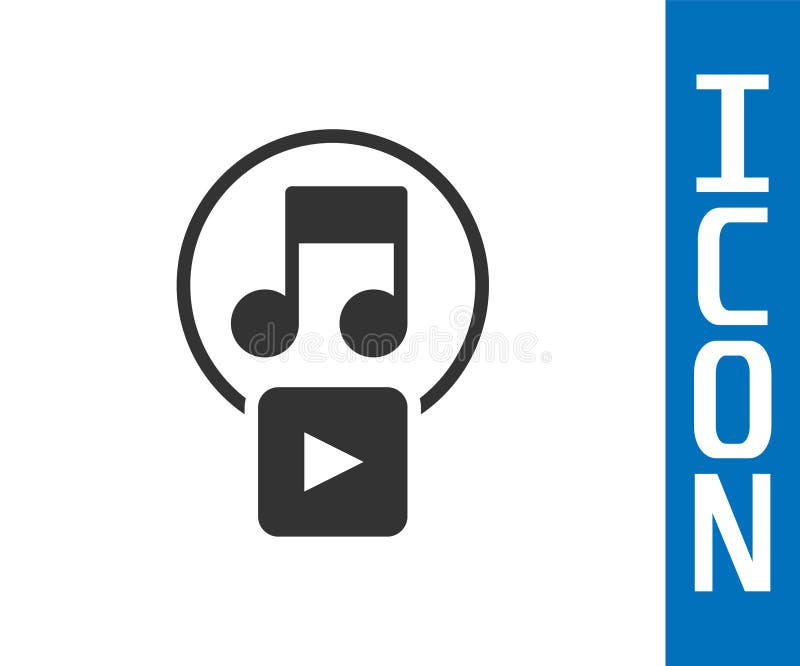 Grey play button stock vector. Illustration of play, video - 33779175