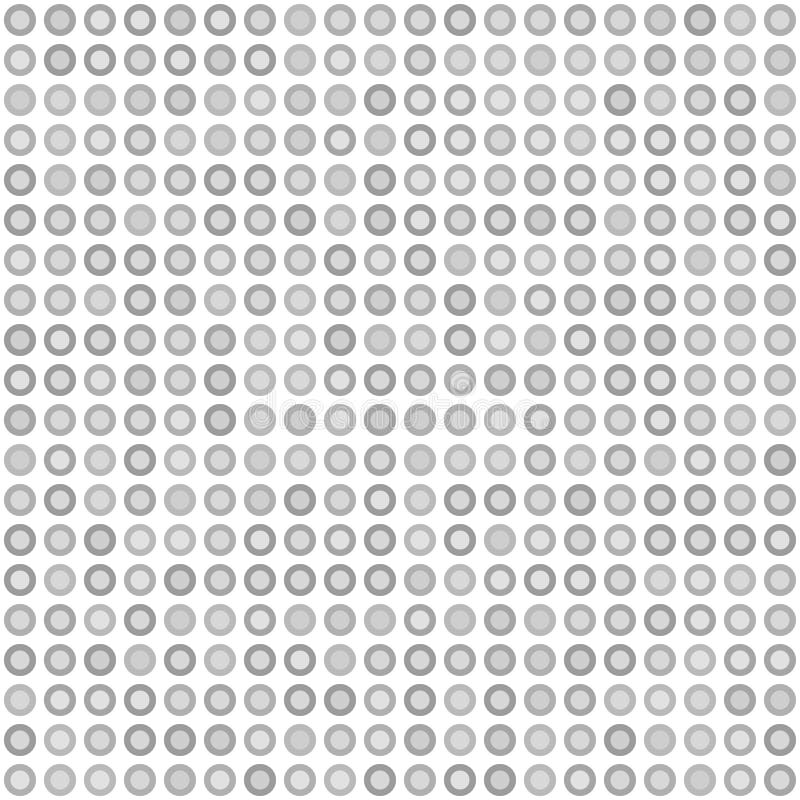 Grey Polka Dot Pattern with Rings. Seamless Vector Background Stock ...