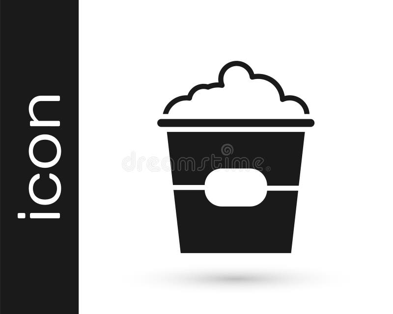 Popcorn Grey Sketch White Vector Icon. Pop Corn, Bucket, Box. Cinema ...