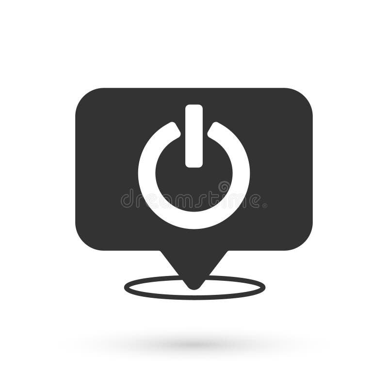 Grey power symbol stock vector. Illustration of concept - 7736316