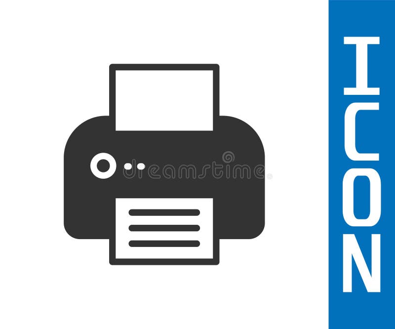 Grey printer symbol stock vector. Illustration of copy - 7736325