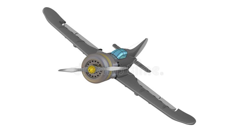 Propeller Plane Flight Animation with Alpha Channel. Top View Stock ...