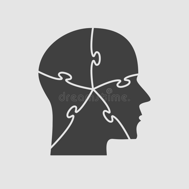Grey Puzzle Piece Silhouette Head - Vector Jigsaw. Stock Vector ... Grey Puzzle Piece Silhouette Head - Vector Jigsaw. Stock Vector ...
