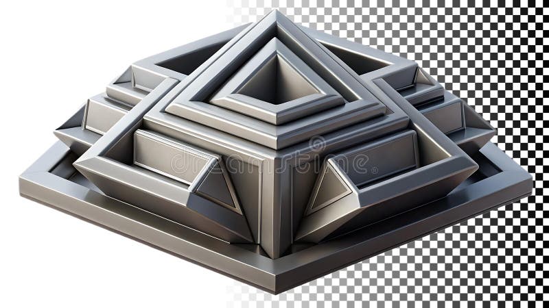 Grey Pyramid Structure, Ancient Architecture and Geometric Form Png ...