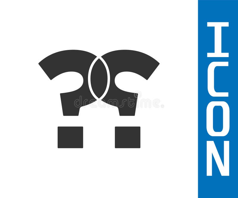 Grey Question Mark Icon Isolated on White Background. FAQ Sign. Copy ...