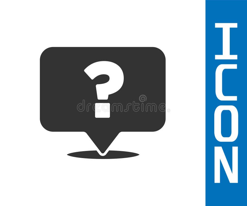 Grey Question Mark Icon Isolated on White Background. FAQ Sign. Copy ...