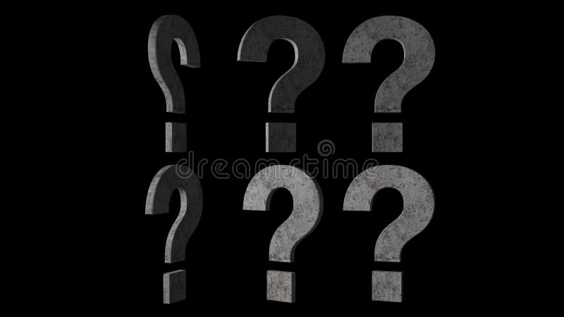 Question Marks Moving and Filling a Black Background Stock Footage ...