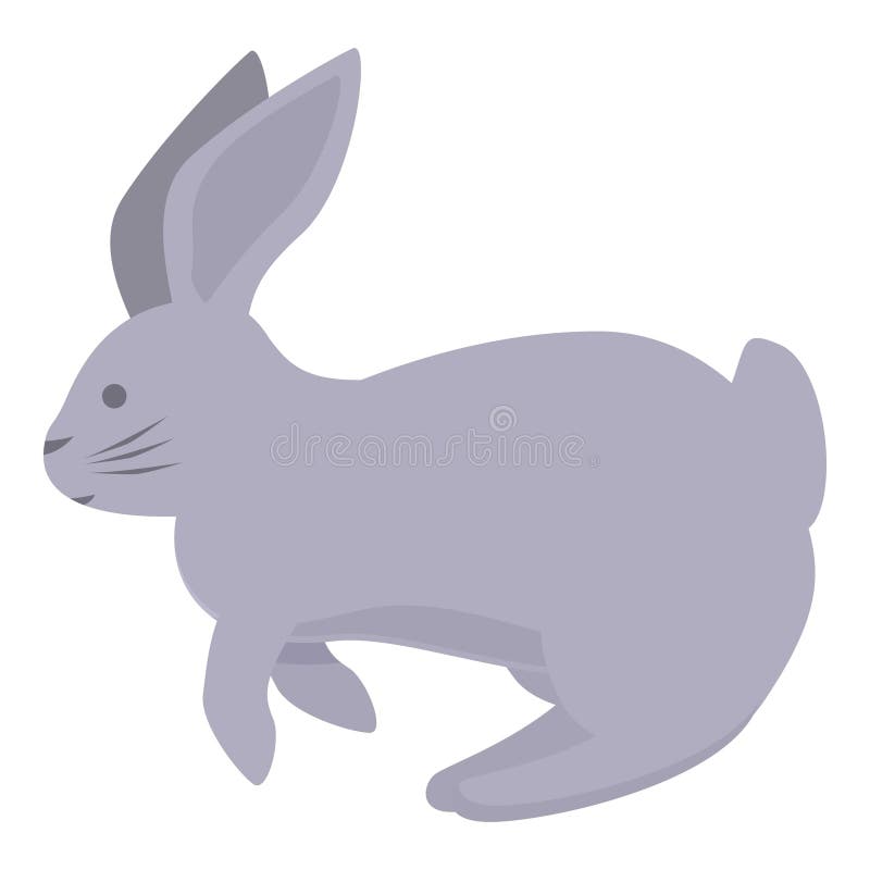 Grey Rabbit Icon Cartoon Vector. Easter Pet Stock Vector - Illustration ...