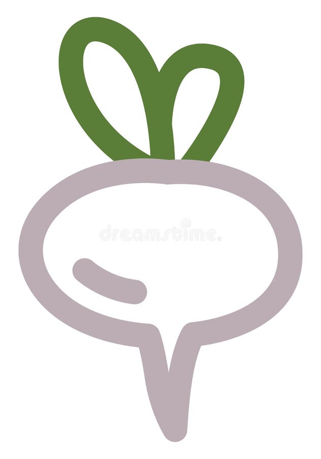 Grey radish, icon stock vector. Illustration of fresh - 260377272