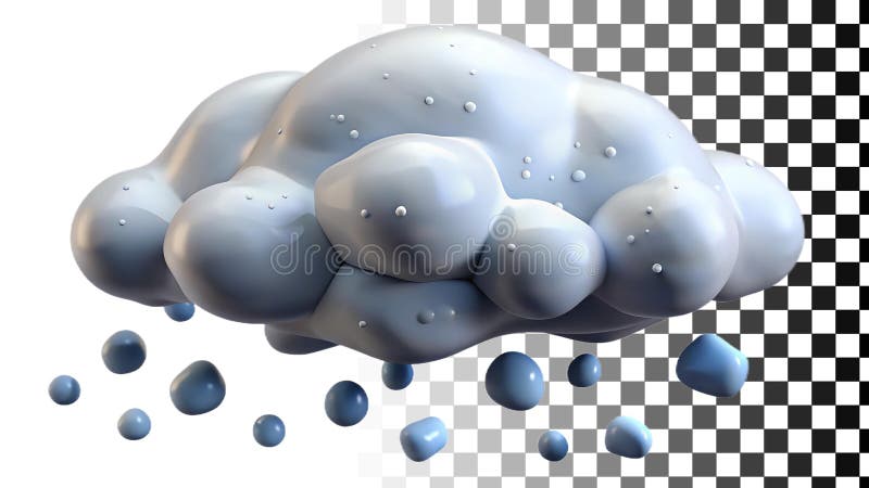 Grey Rain Cloud, Weather and Rainfall Element Png Transparent Image ...