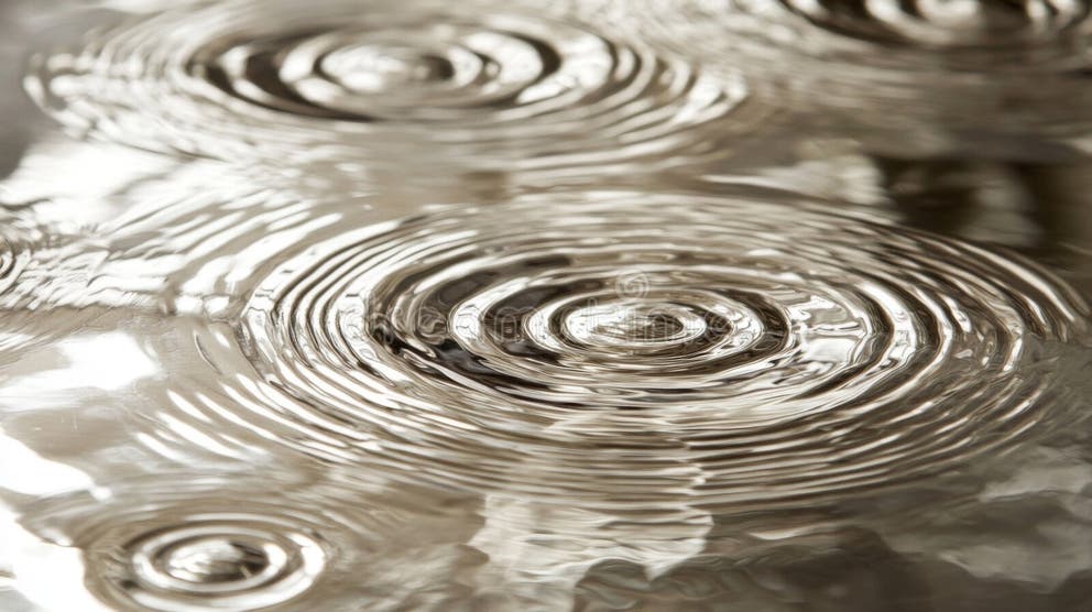 Grey Rain Drops Ripples Water Texture Background Stock Illustration ...