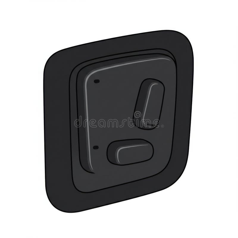 Grey Rectangular Control Panel with Black Buttons Stock Illustration ...