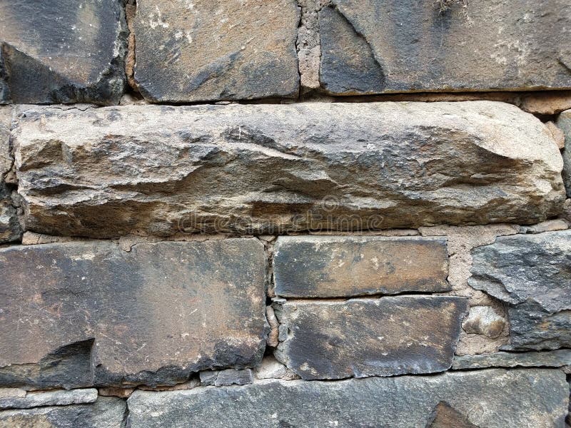 Grey Rectangular Rock or Stone Tiles on Ground Stock Image - Image of ...