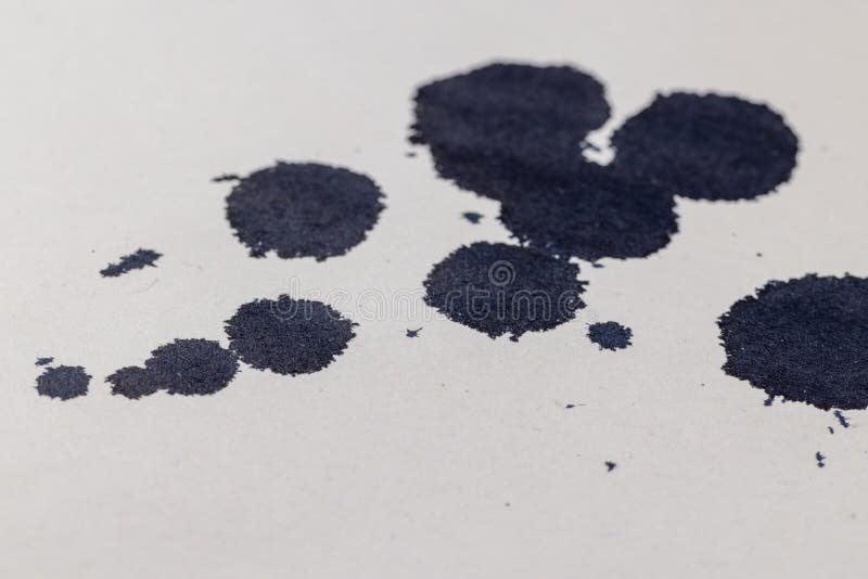 Grey Recycled Paper with Black Ink Drops Stock Photo - Image of fluid ...