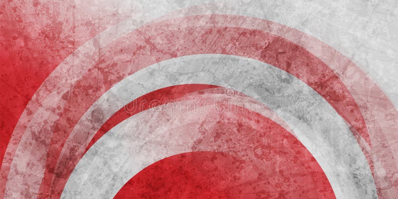 Grey and Red Circular Stripes Abstract Background with Grunge Texture ...