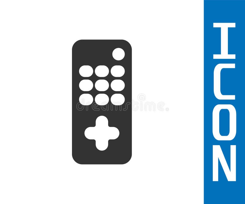 Grey Remote Control Icon Isolated on White Background. Vector ...