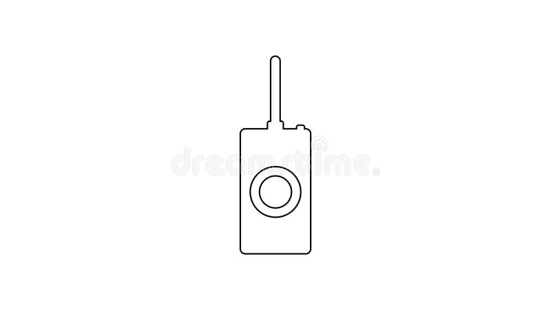 Grey Remote Control Line Icon on White Background. 4K Video Motion ...