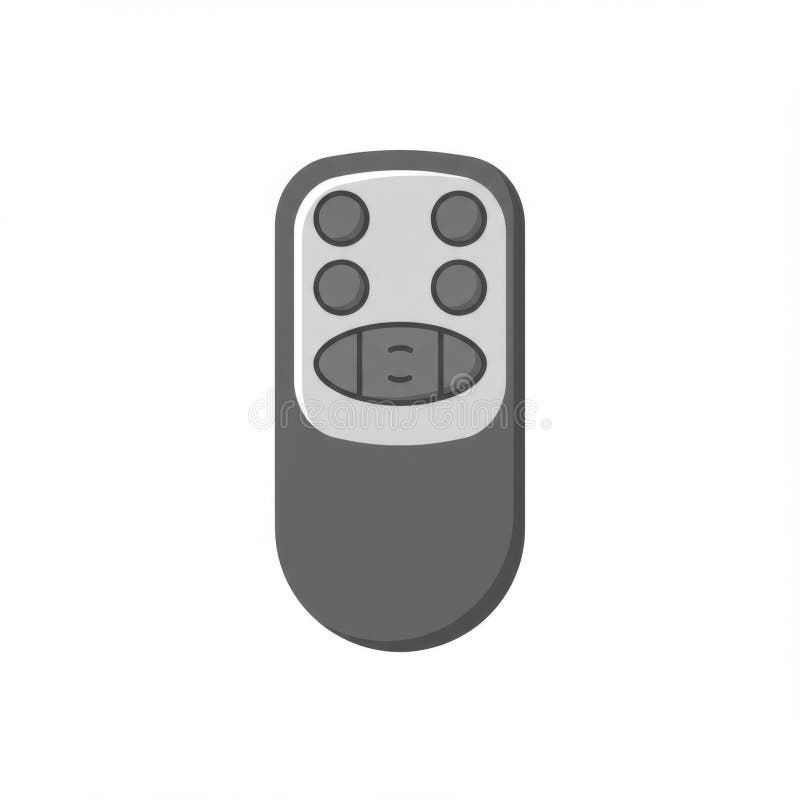 Grey Remote Control with Multiple Buttons on White Background Stock ...