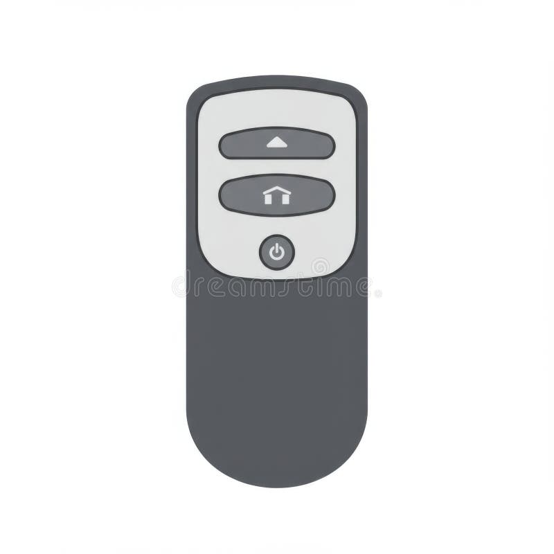Grey Remote Control with Simple Buttons Stock Illustration ...