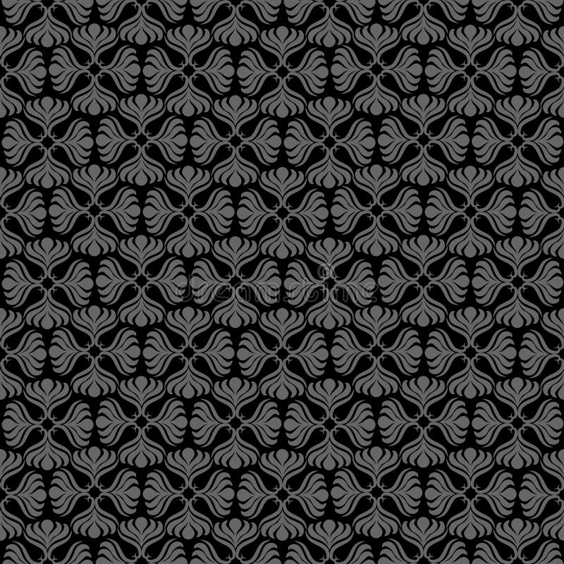Grey Retro Seamless Pattern Stock Vector - Illustration of ornament ...
