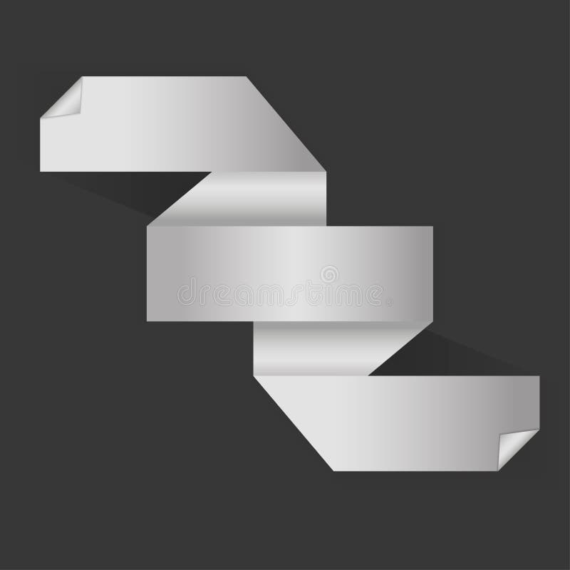 Grey ribbon stock vector. Illustration of icon, menu - 52604393