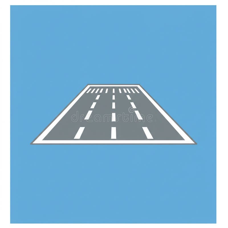 Grey Road with White Dashed Lines and Two Solid White Side Lines, Set ...